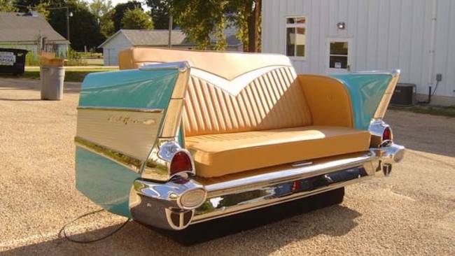19 Incredible Pieces of Furniture Made Using Upcycled Vintage Car Parts ...